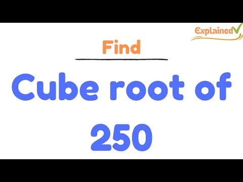 cube root of 250
