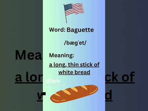 How to Pronounce Baguette in American Accent #learning #learnenglish