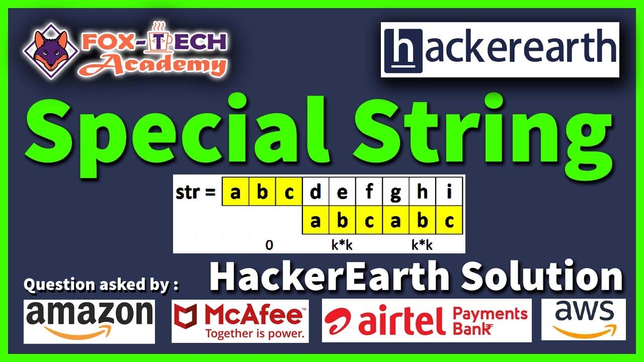 Special String problem solution in java || Hacker Earth problems || Java || Fox Tech Academy