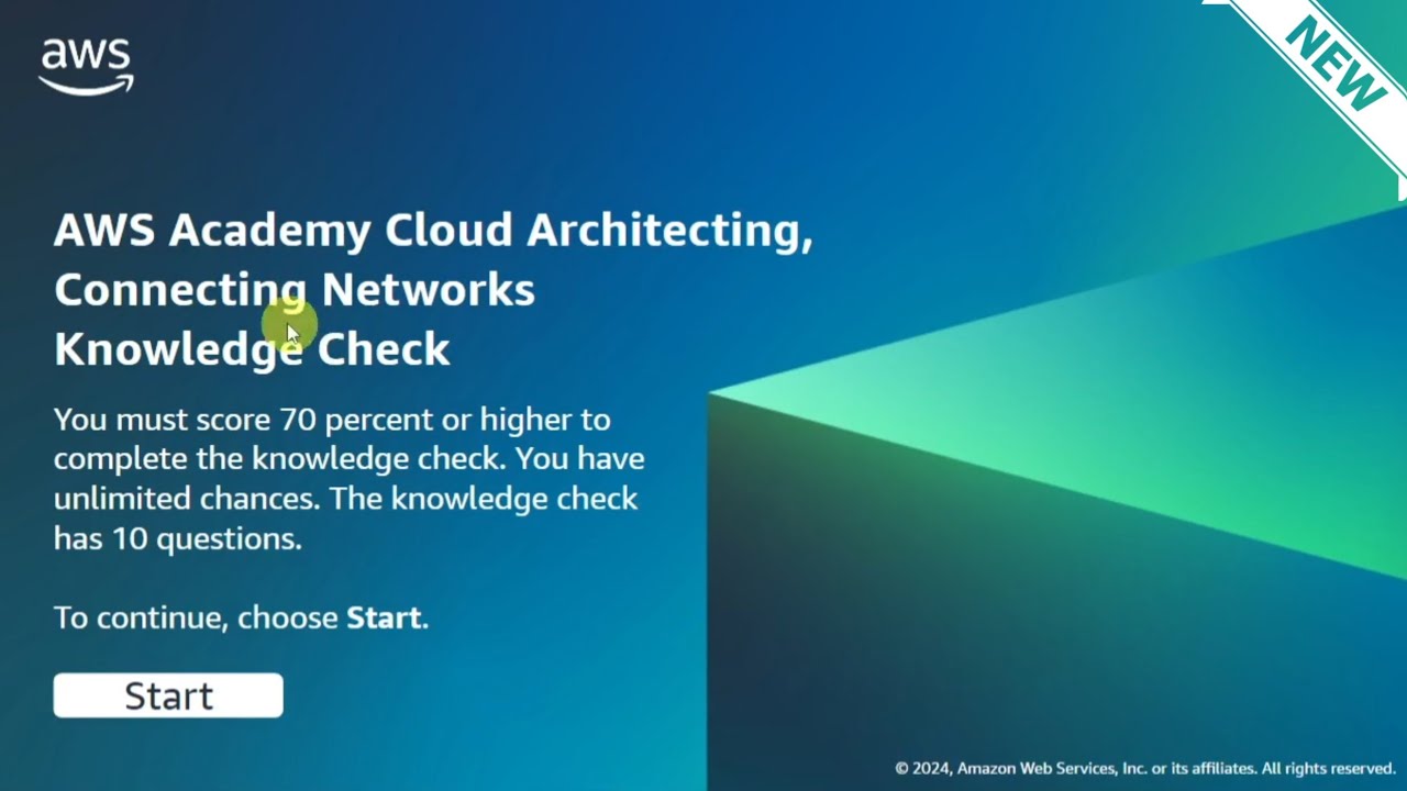 Module 8 Knowledge Check Answers || Connecting Networks || AWS CLOUD ARCHITECTING || New & Updated