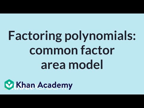 Factoring polynomials: common factor area model | Mathematics II | High School Math | Khan Academy