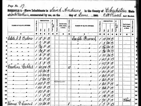1850 US FEDERAL CENSUS SLAVE SCHEDULES PART 1
