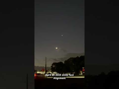 Planetary alignment on April 25 2025 forms a smiley face #space #moon #smile #alignment