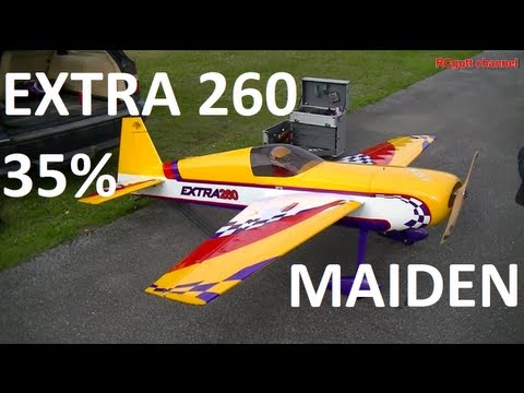 Extra 260 35% maiden flight - Hangar 9 Extra 260 - GRPro engine - Review - RingebuRC