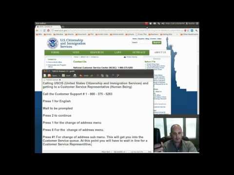 Calling USCIS and getting to a Customer Service Rep. Please see description for change