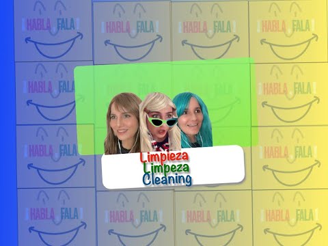 Itens de limpeza em espanhol, português e inglês, por HABLA_FALA