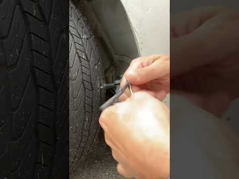 D.I.Y. HOW TO PLUG YOUR TIRE#2023 #youtube #trending #shortvideo #youtubeshorts #diy #trend
