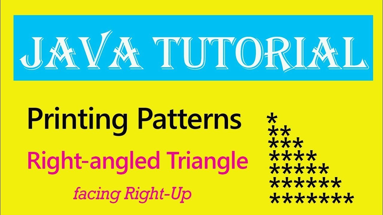 Printing Right-angled Triangle using java || right angle triangle in java @freecodecamp