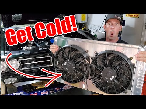 Cold Case Radiator install and comparison with 14" fans, in my 1969 GTO. Part 1 of 2