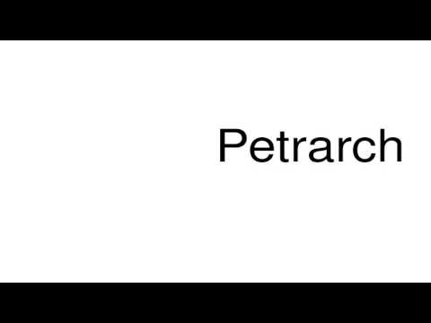How to pronounce Petrarch