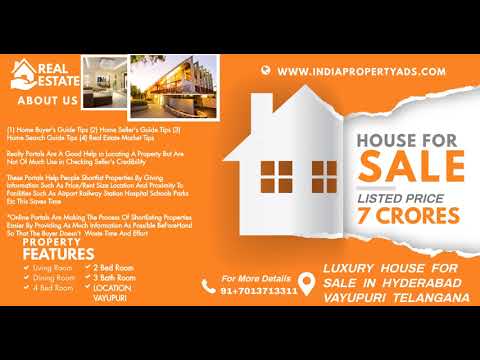 HouseSale VayupuriSocietyHyderabad- West Luxury Prime Location Plot Area 830 Yards