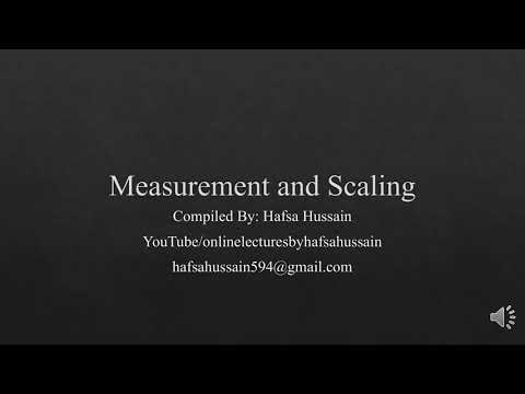 Measurement and Scaling/ Types of Scales (in Urdu/Hindi Language)
