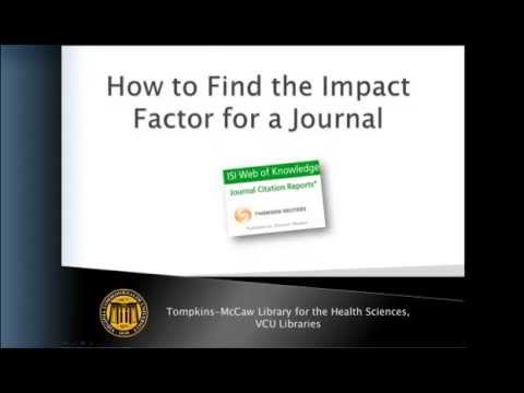 How to Find the Impact Factor for a Journal