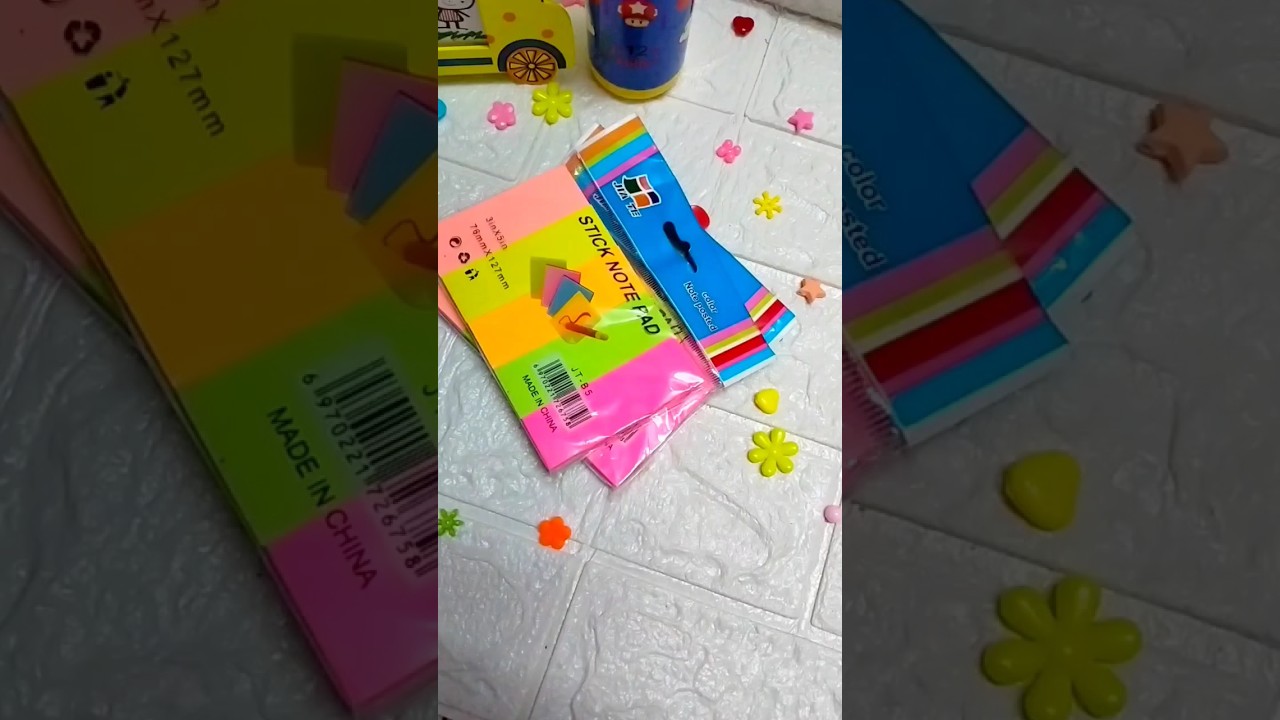 Latest Sticky Notes #stickynotes #latest #stationery #schoolsupplies #youtubepartner #shorts #tiktok