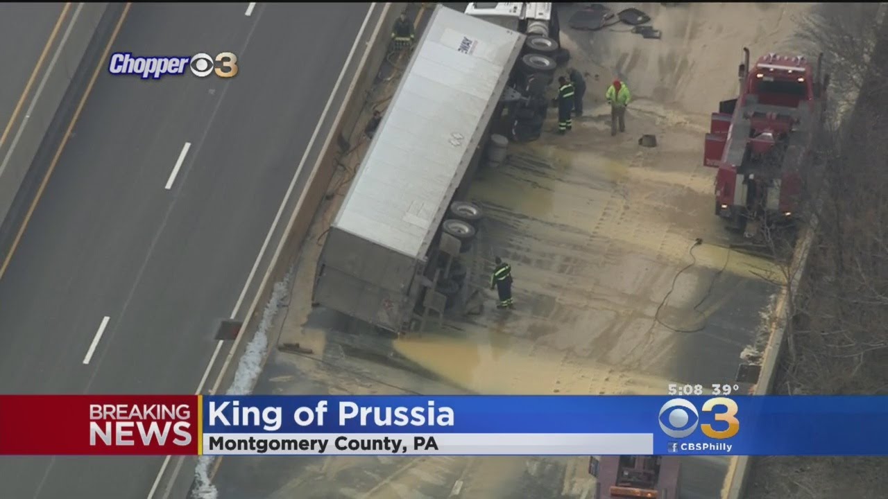 Portion Of Schuylkill Expressway Closed After Tractor-Trailer Spills Cargo Of Eggs Across Highway