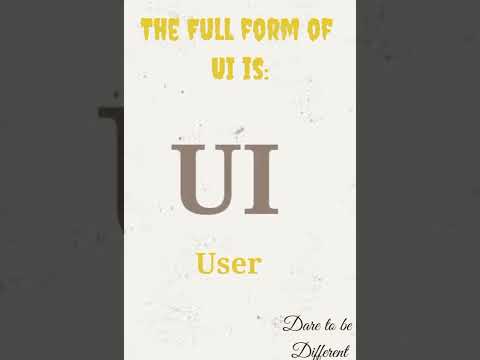 Full Form of UI is