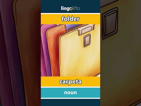 🇬🇧🇪🇸 folder - carpeta : learn English : aprendamos inglés : vocabulary builder