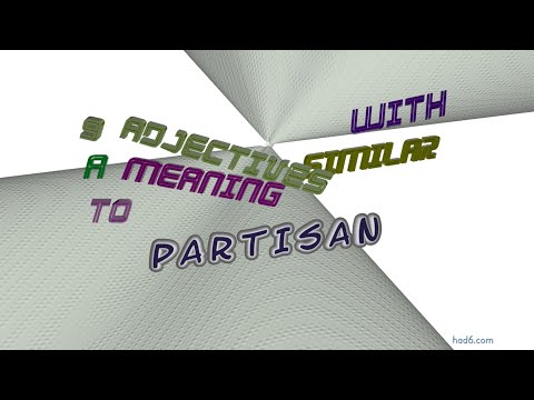 partisan - 12 adjectives which mean partisan (sentence examples)