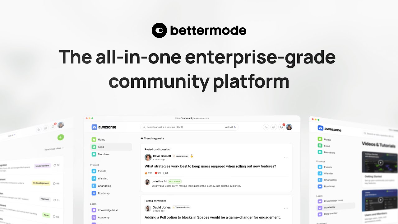The All in one Enterprise-grade Community platform