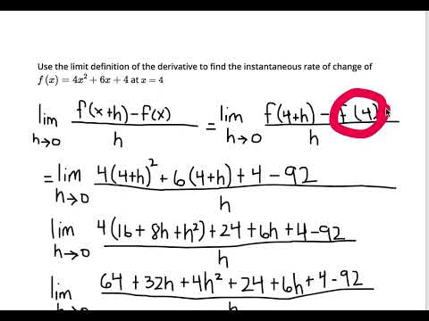 EXAMPLE Finding the Instantaneous Rate of Change Using the Limit Definition