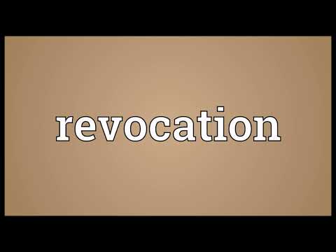 Revocation Meaning | Wordogram