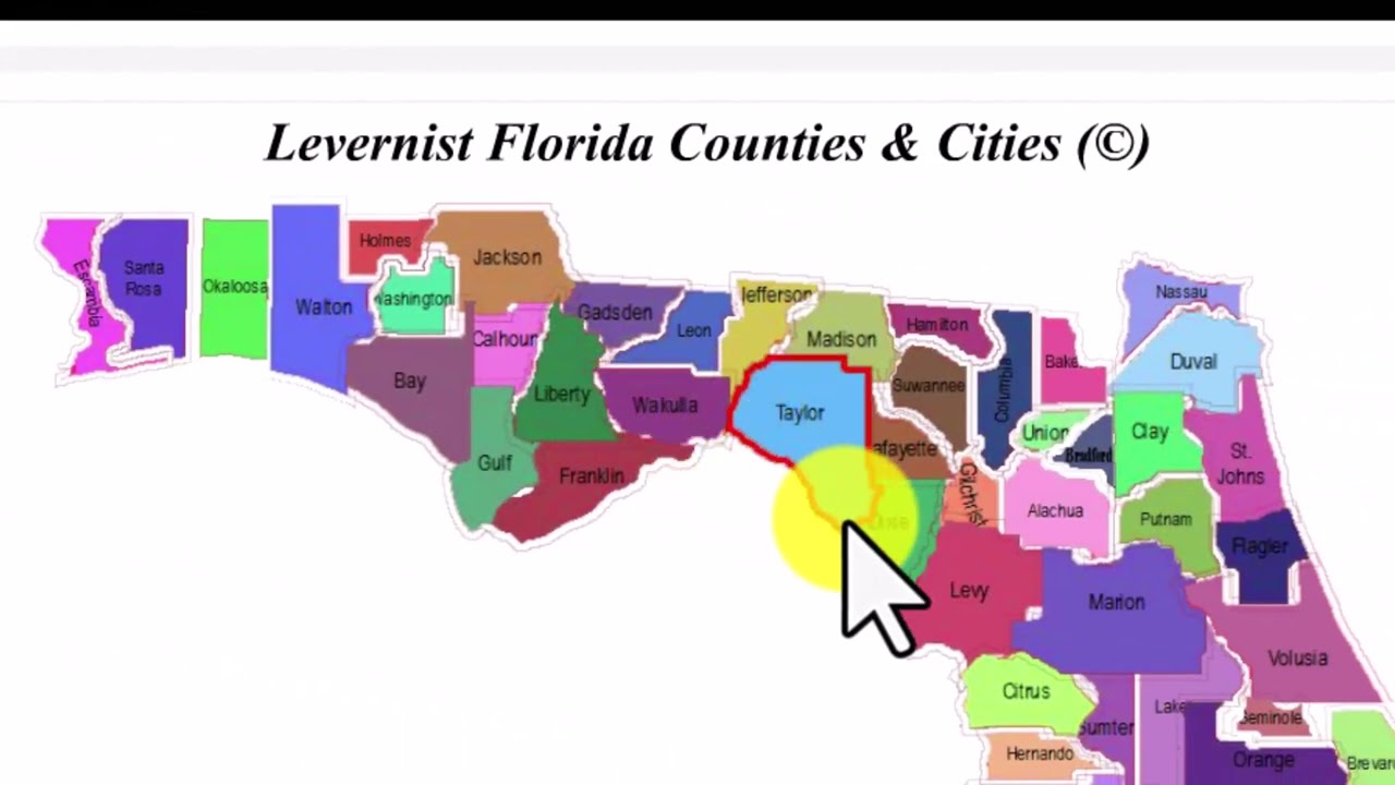 Using Florida  Counties Interactive Map