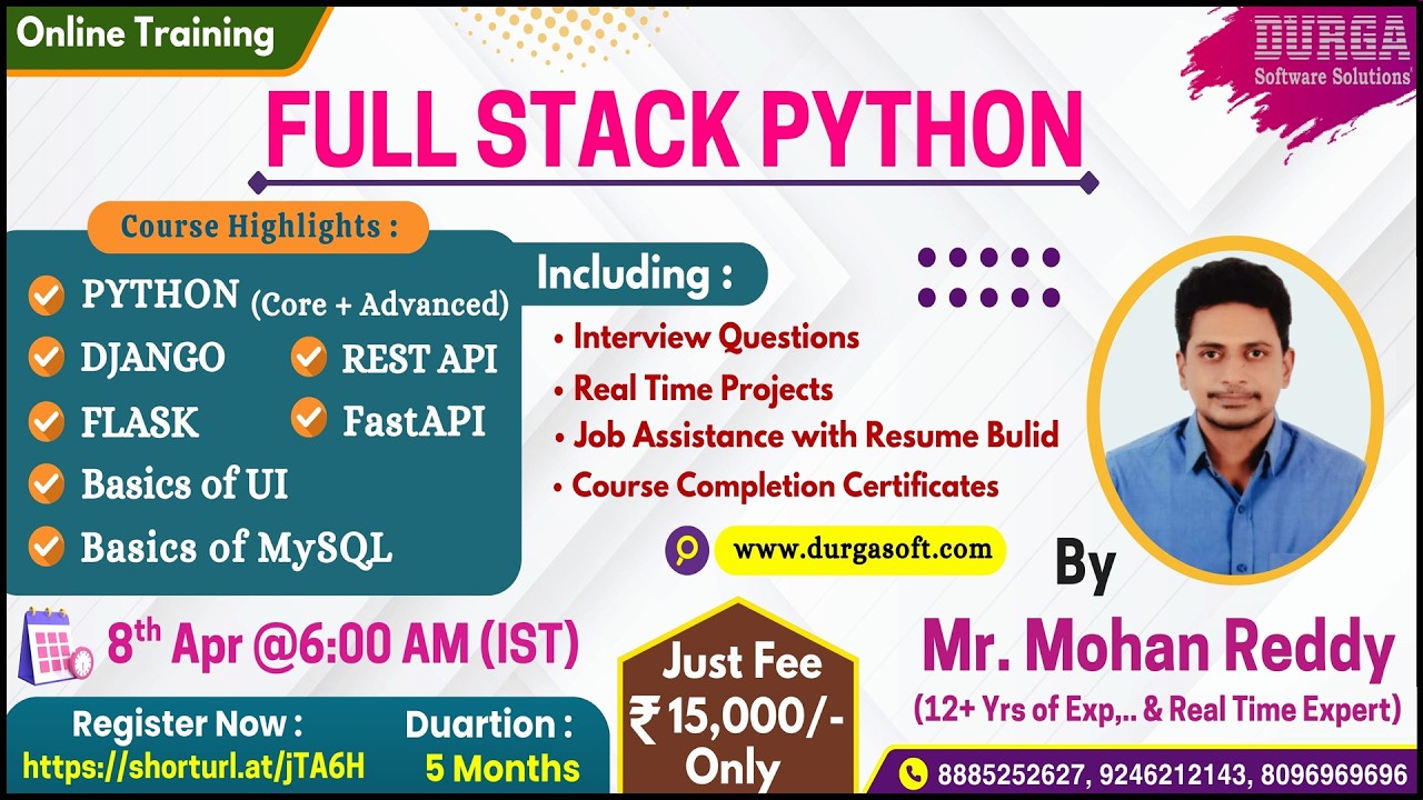 FULL STACK PYTHON Online Training @ DURGASOFT