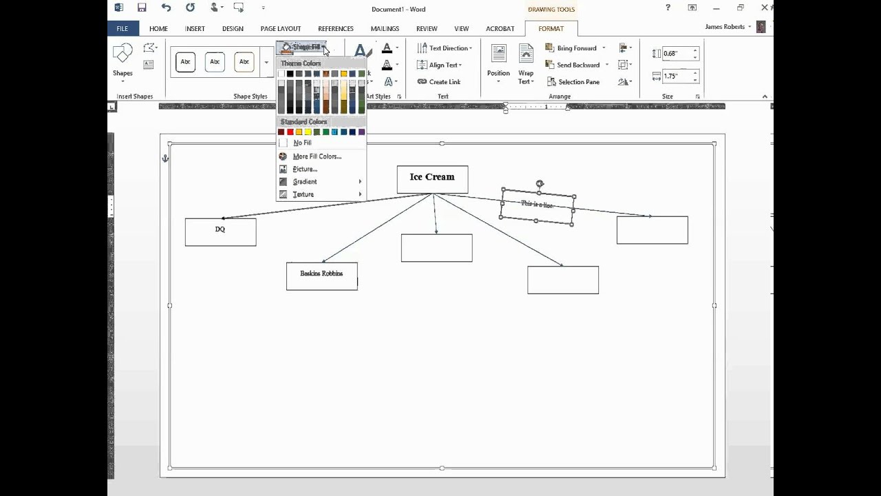 Word: How to create a flowchart, mind map, web, learning map, etc.
