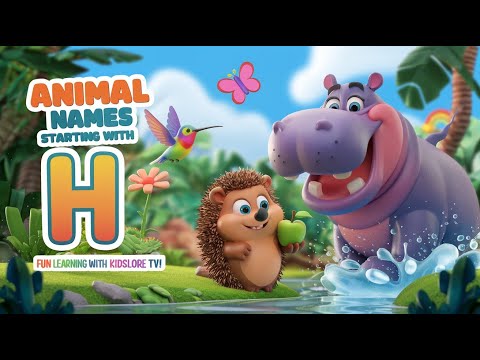 "Animal Names Starting with H | Fun Learning with Kidslore TV!"