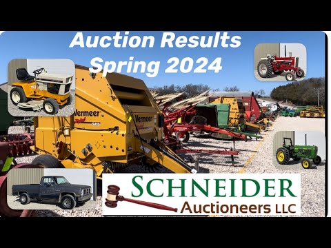 Spring Online Equipment Auction Results with Schneider Auctioneers