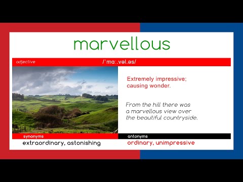 M A R V E L L O U S - WORD OF THE DAY - English - Meaning - Spelling - Synonyms & Antonyms SATS