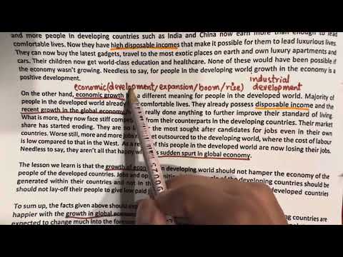 Synonyms for ielts | economic growth | writing task 3 | Topic specific vocabulary| essay template