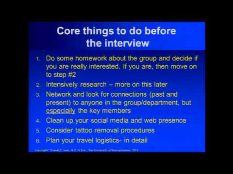 “Interviewing for a Radiology Job: Secrets from the Business World” Frank J. Lexa, M.D., MBA
