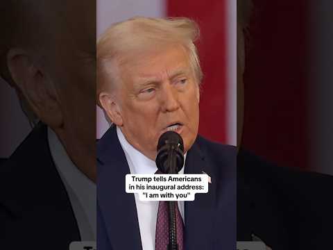 Trump tells Americans in his inaugural address, "I am with you" #shorts