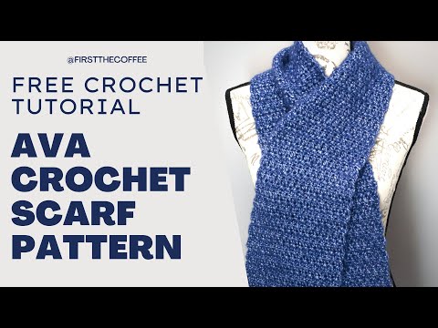 Free Crochet Scarf Pattern Tutorial | Ava Crochet Scarf