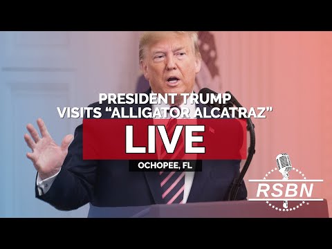 LIVE: President Trump Visits “Alligator Alcatraz” in Ochopee, FL - 7/1/25