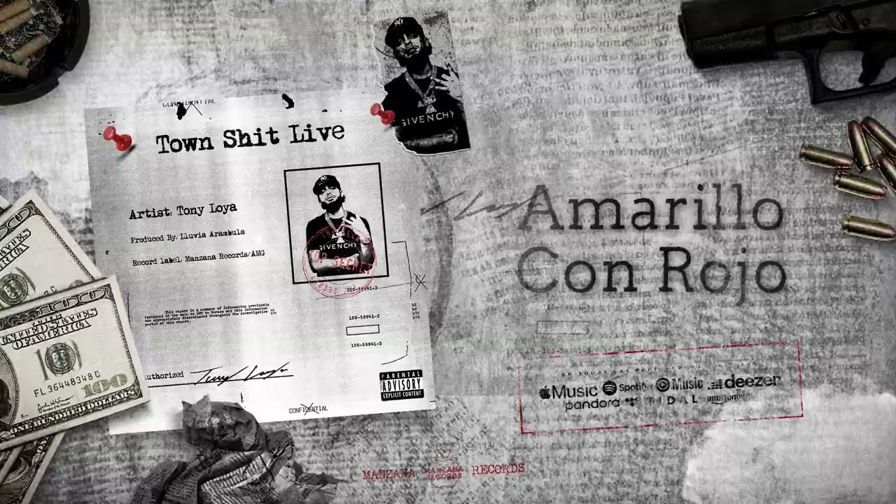 Lyrics & Translations of Amarillo Con Rojo by Tony Loya | Popnable