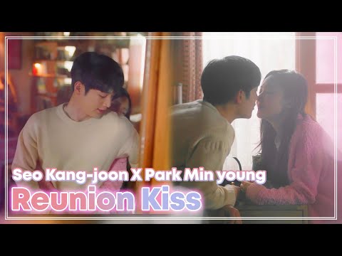 a long-standing couple, get back together with a kisses😂 Park Min-young X Seo kang-joon