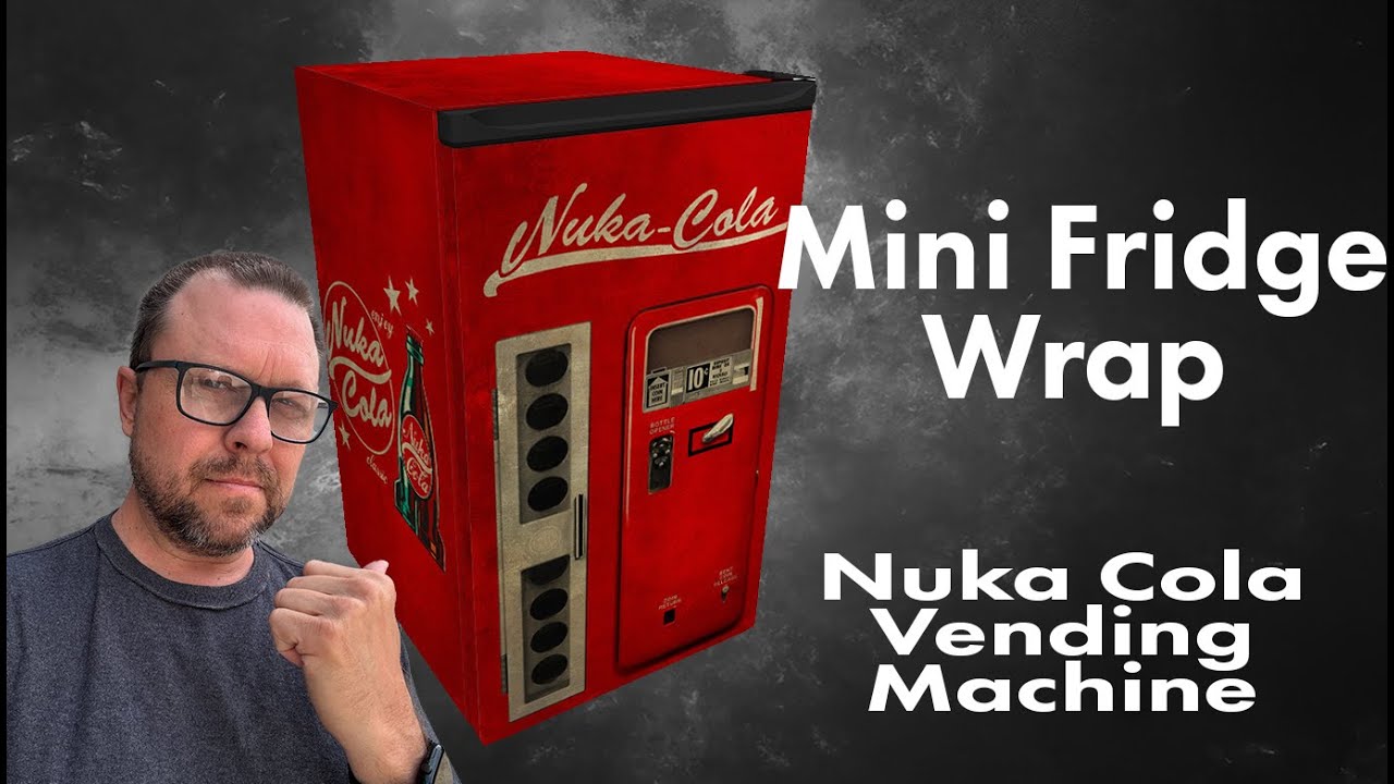 Nuka Cola Vending Machine Mini Fridge Wrap