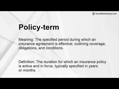 Policy-term Meaning