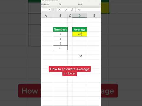 How to Calculate Average in Excel! #excel