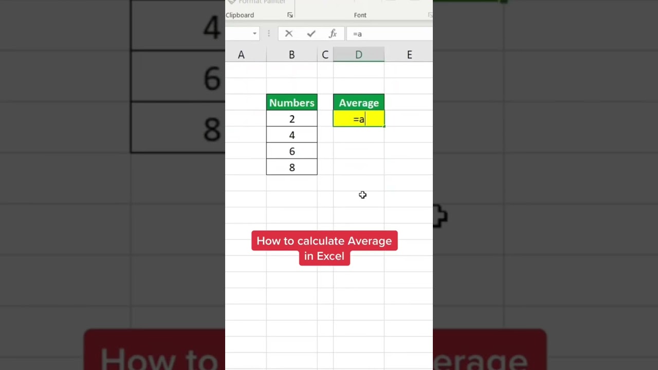 How to Calculate Average in Excel! #excel