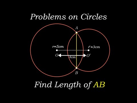 Find the length of common chord if two circles of radii 5cm & 3cm intersect with 4cm separation.