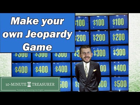 How to make your own Jeopardy Game