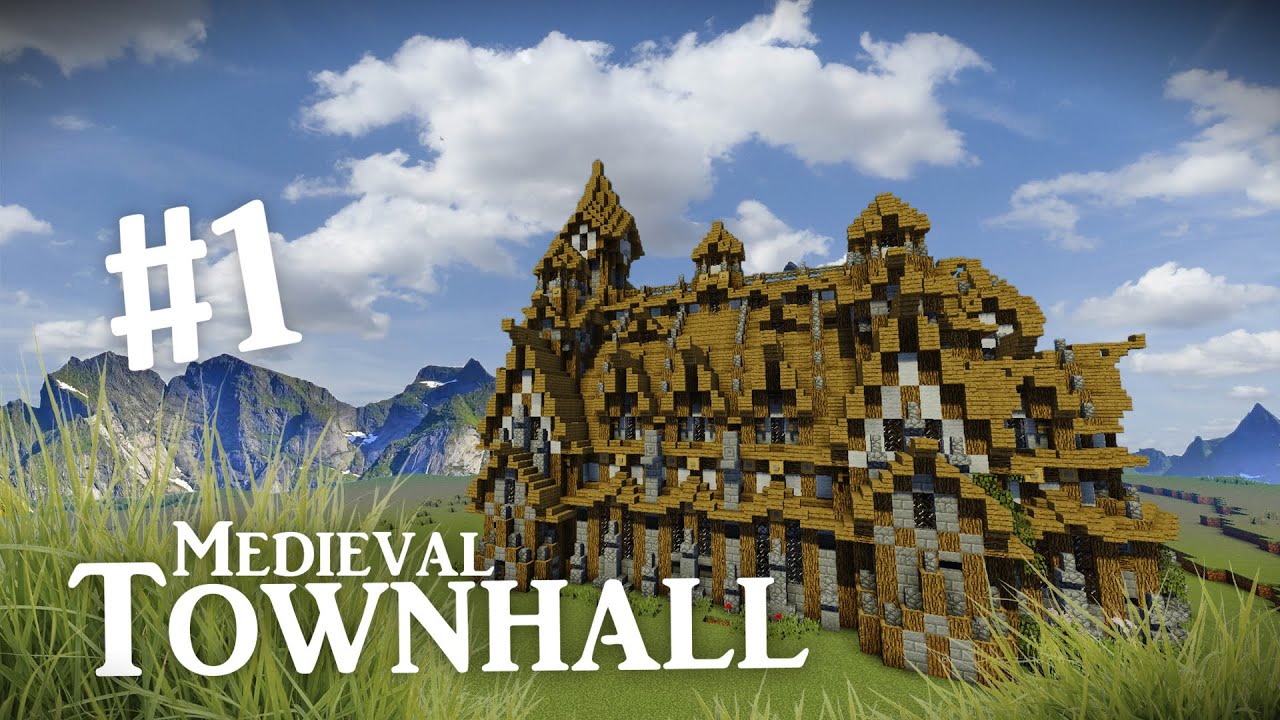 Minecraft: Big Medieval Town Hall Tutorial | Part #1 - Frames