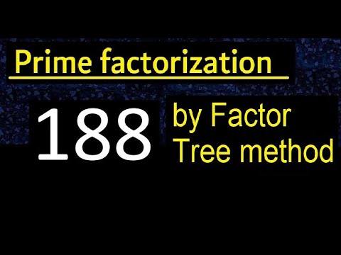 Prime factorization of 188 by factor tree method . Factor tree of 188 . How to find prime factors
