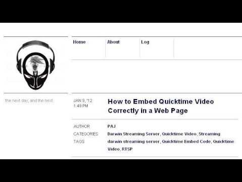 How-To Embed A Quicktime Movie In A Web Page