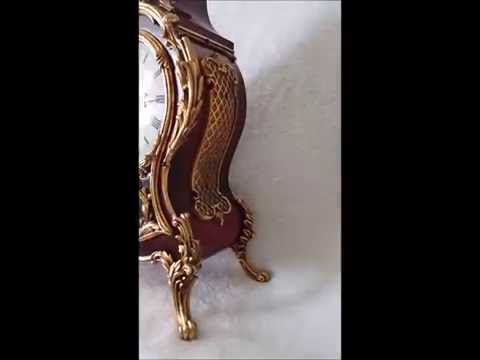 Beautiful Vintage German Boulle Clock Johmid SSS Fabrik Pendulum