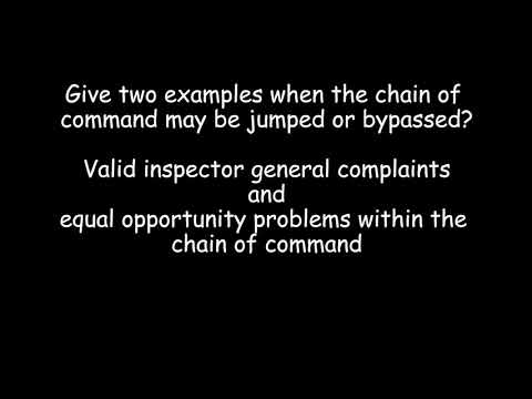 Army board study guide questions - chain of command.
