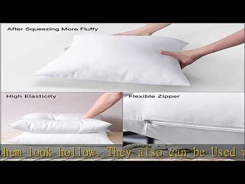 OTOSTAR Premium Outdoor Waterproof Pillow Inserts Pack of 2 Water Resistant 12 x 20 Inches Decorati